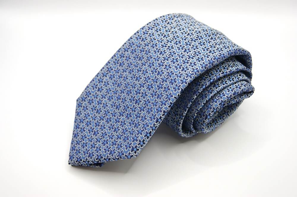 Jacquard Sevenfold ties Light Blue background 100% silk COD.7P035 - A&D ...